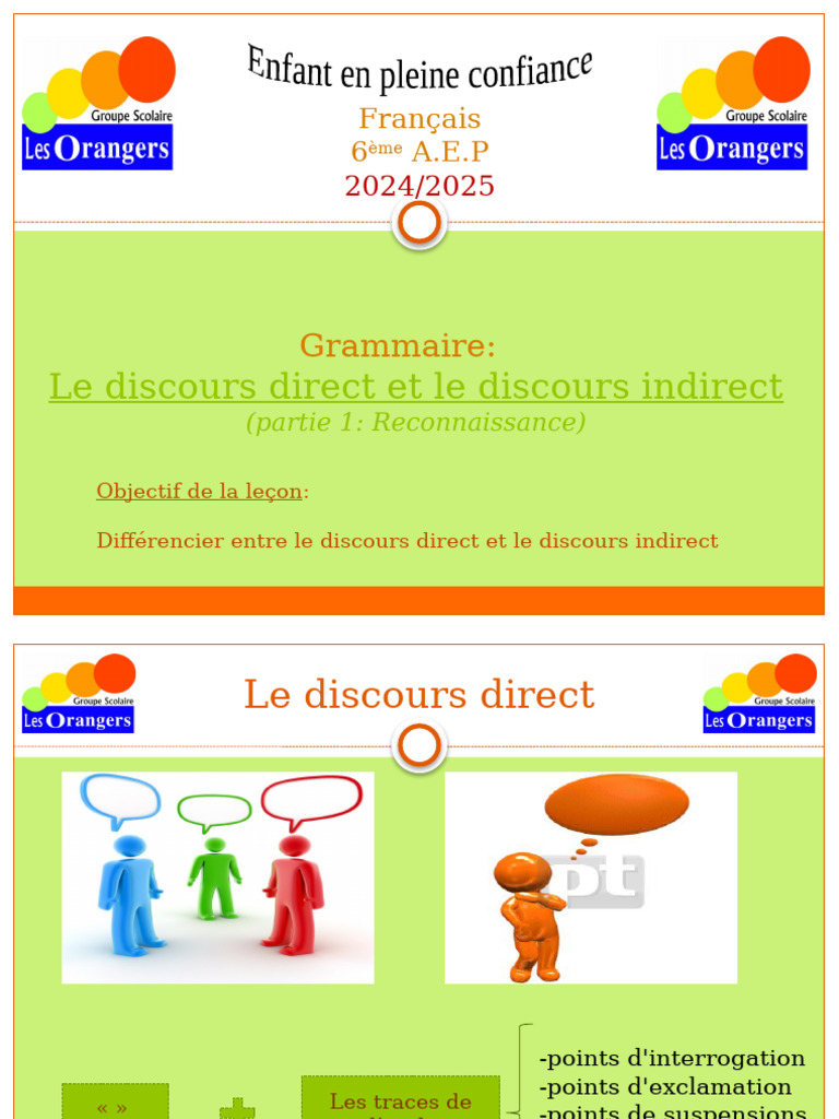 Discours Direct et Indirect en Français | PDF | Phrase | Clause