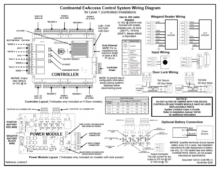 Access Control Wiring Diagram Guide | PDF | Electrical Wiring | Computing