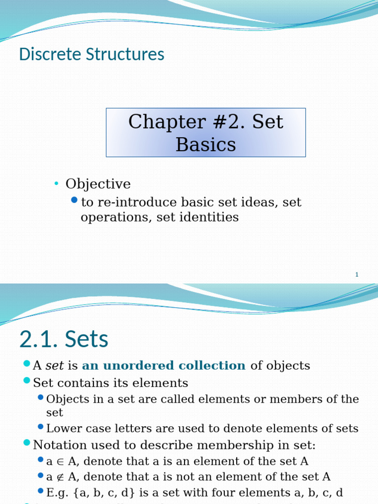 Chapter 6: Set Basics | PDF | Set (Mathematics) | Arithmetic