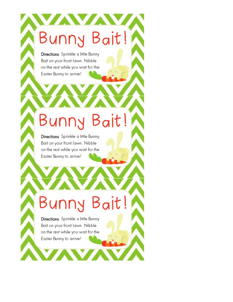 Bunny Bait Labels | PDF | Easter