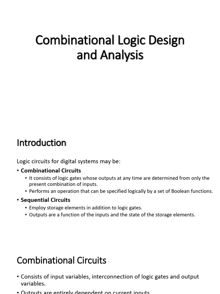 Combinational Circuit Truth Table Guide | PDF | Logic Gate | Boolean Algebra