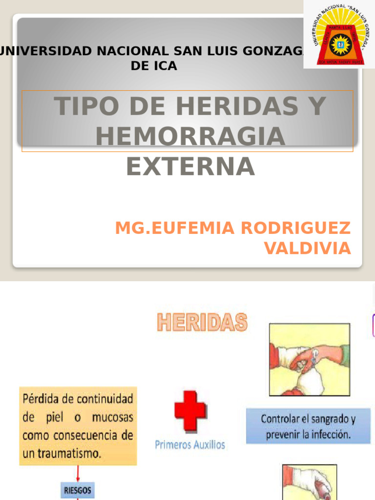 Heridas y Hemorragias Primeros Auxilios | PDF