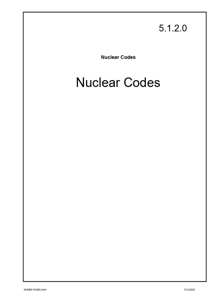 5.1.2.0 Nuclear Codes | PDF