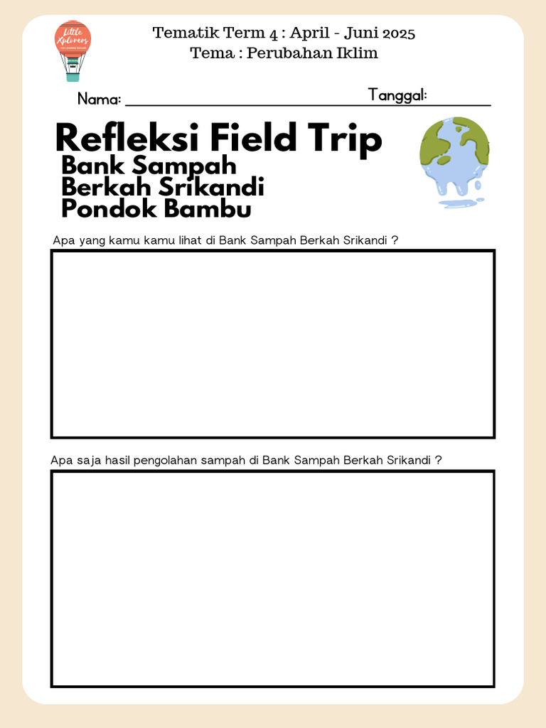 Refleksi Field Trip Bank Sampah 2025 | PDF