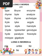 List of Long 'I' Words | PDF