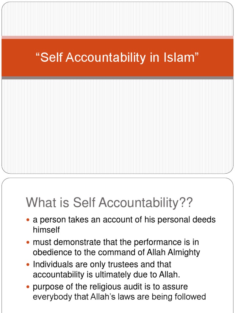 Self Accountability in Islam | PDF | Last Judgment | God In Islam