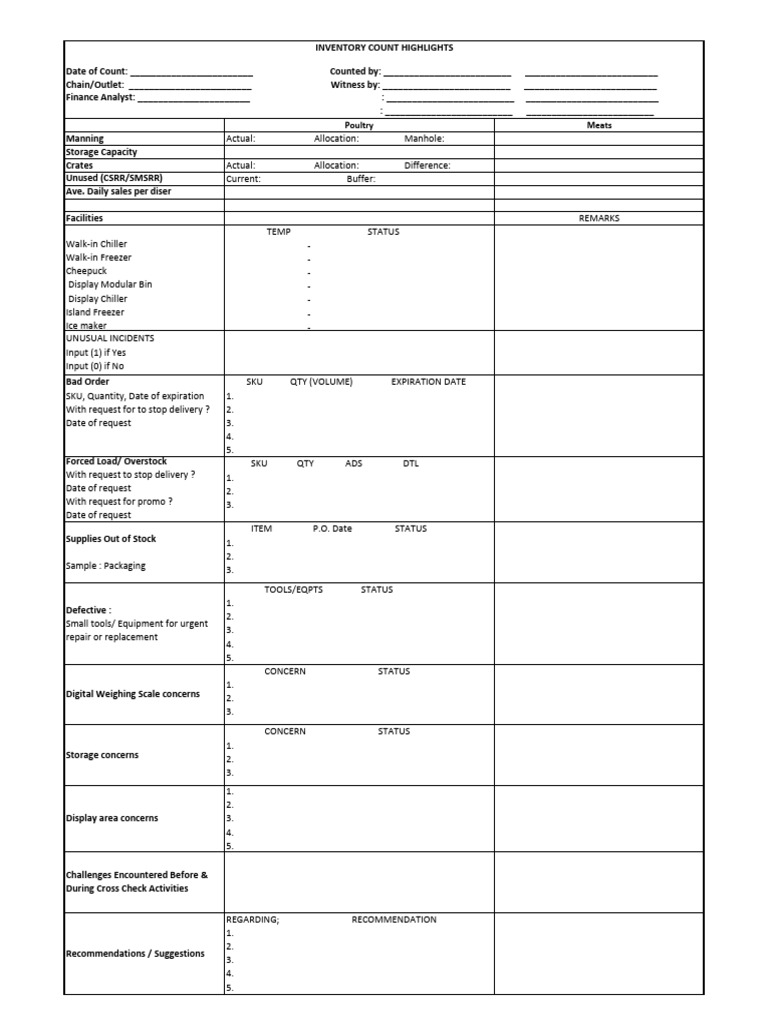 Poultry Inventory Management Report | PDF