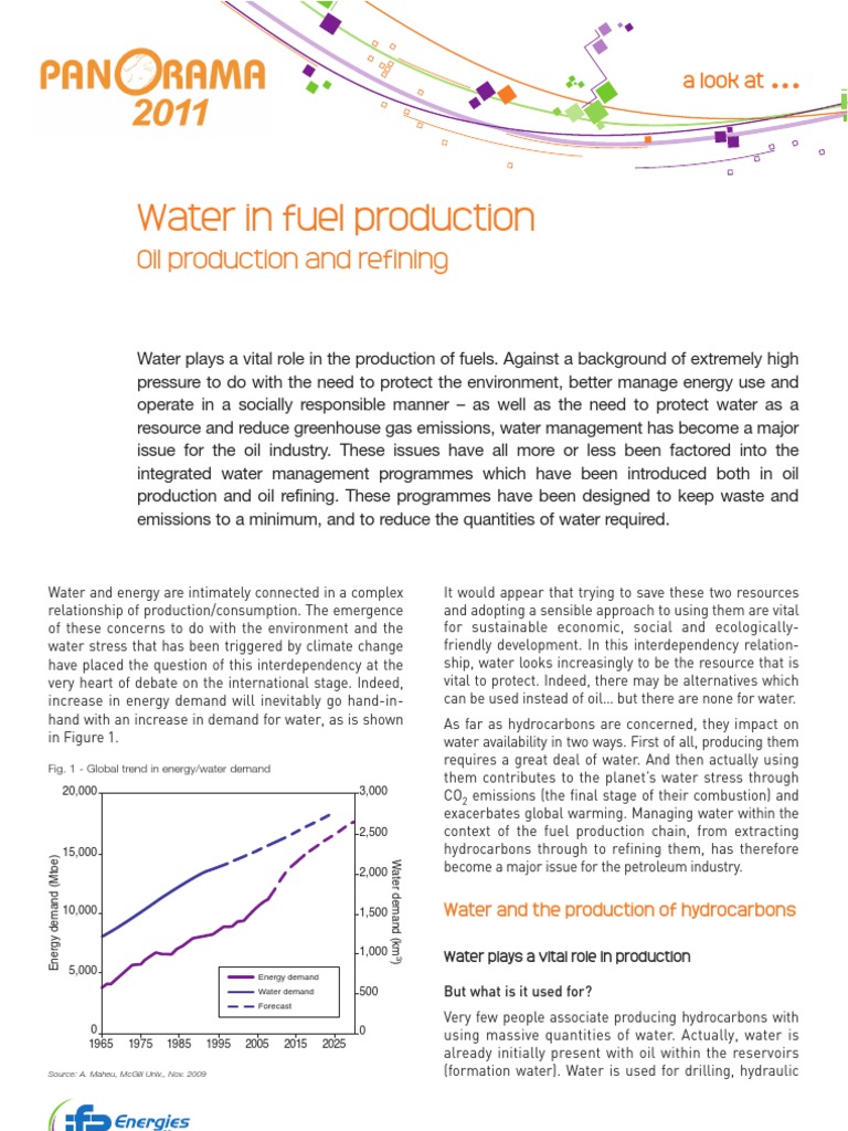 Water Management in Fuel Production | PDF | Petroleum Reservoir | Petroleum
