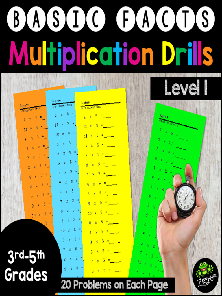 MultiplicationTimedDrillsFactFamiliesMixedFacts20perpage 1 | PDF