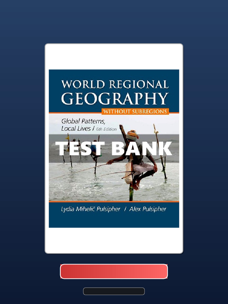 World Regional Geography Without Subregions Global Patterns Local Lives ...