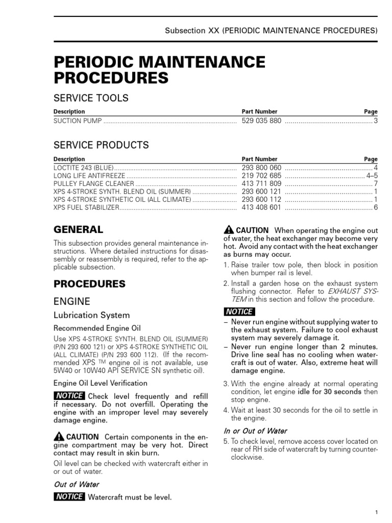 Periodic Maintenance Procedures | PDF | Manufactured Goods | Engines