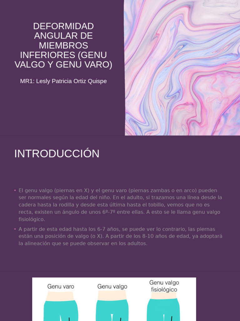 Genu Valgo y Varo en Niños | PDF | Rodilla | Sistema musculoesquelético