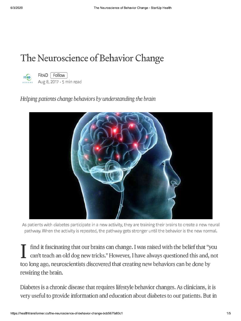 The Neuroscience of Behavior Change | PDF