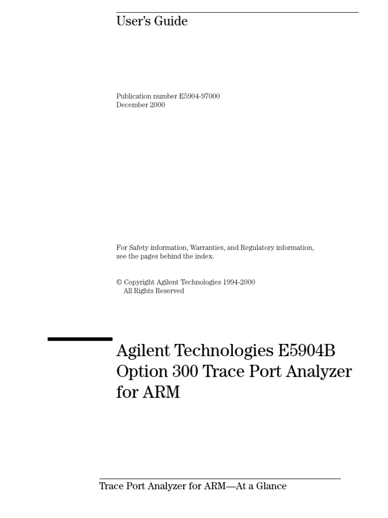 Agilent Technologies E5904B Option 300 Trace Port Analyzer For ARM ...