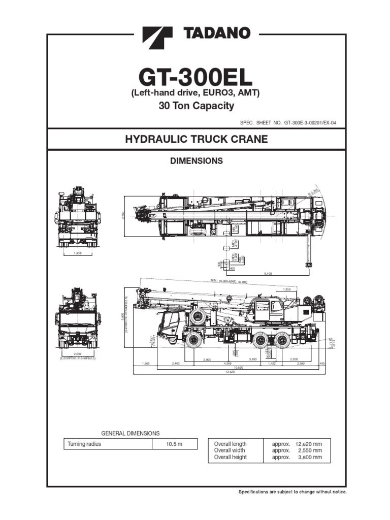 Load Chart Crane 30T | PDF | Crane (Machine) | Mechanical Engineering