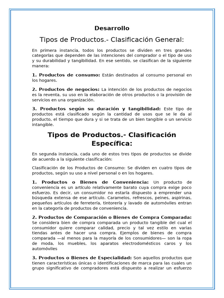Clasificación de Productos Industriales y de Consumo | PDF | Los ...