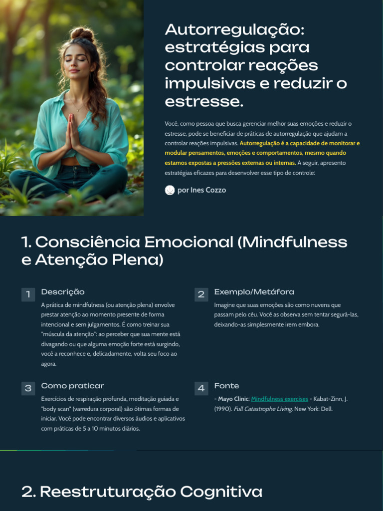 E Book Autorregulacao Estrategias para Controlar Reacoes Impulsivas e Reduzir o Estresse Ines ...