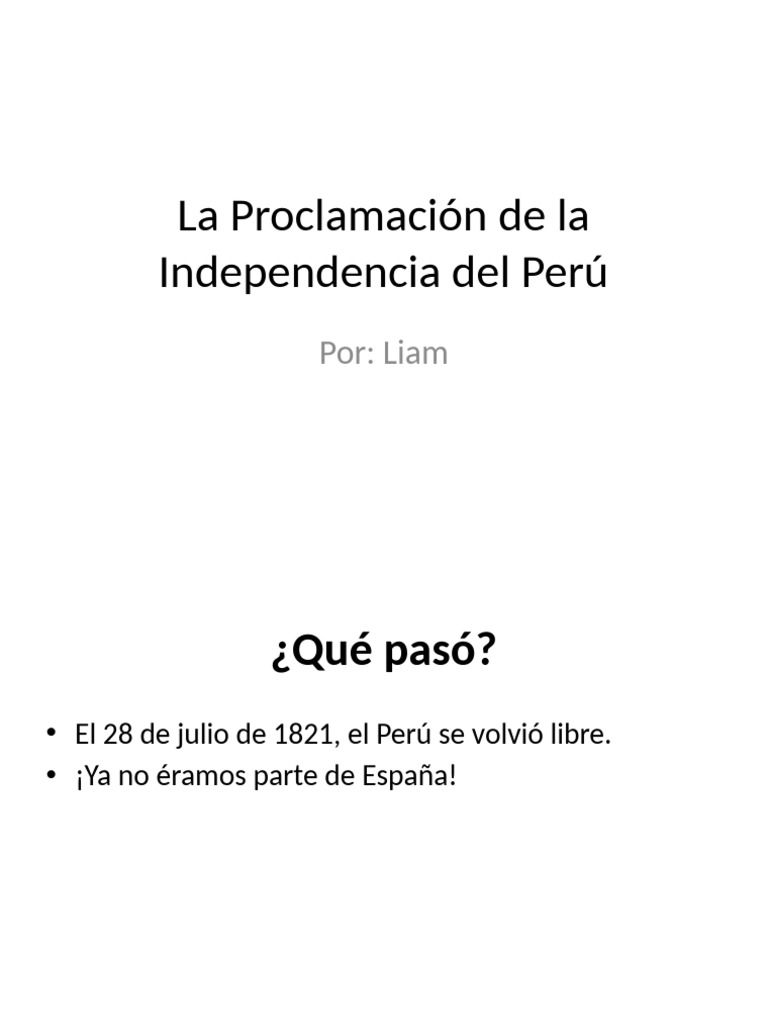 Proclamacion Independencia Liam | PDF