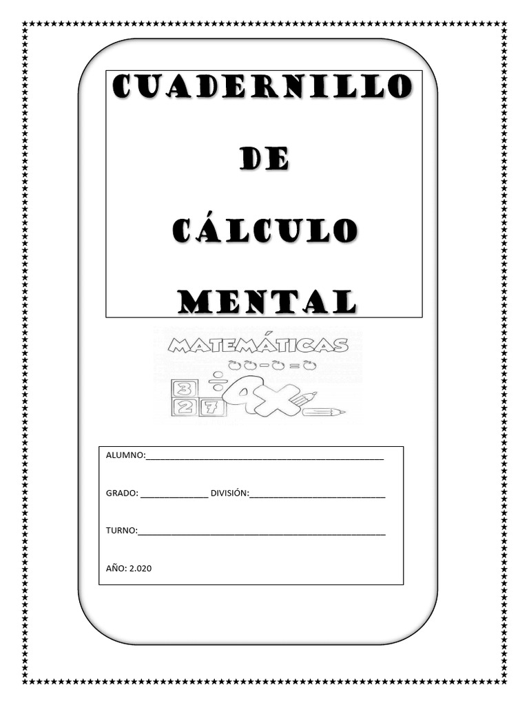 Cuadernillo Calculo Mental 5to 2020-2021 | PDF | Matemáticas | Aritmética