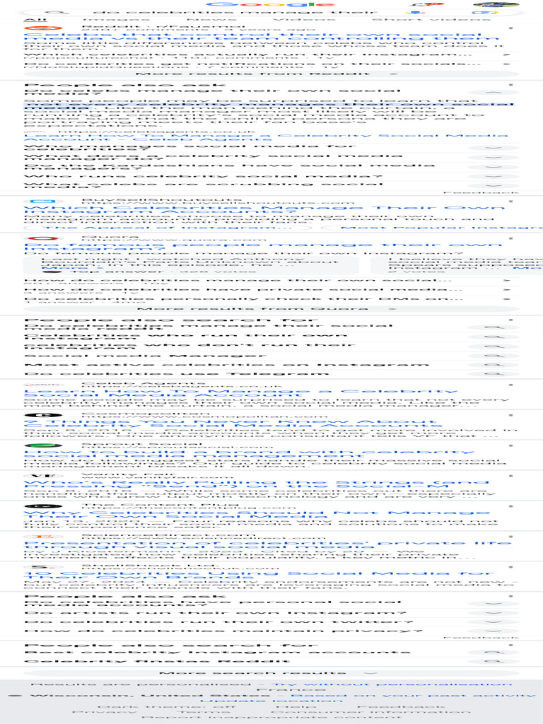 Do Celebrities Manage Their Social Media - Google Search | PDF