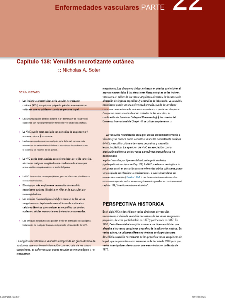 Venulitis Necrotizante Cutánea | PDF | Inflamación | Medicina