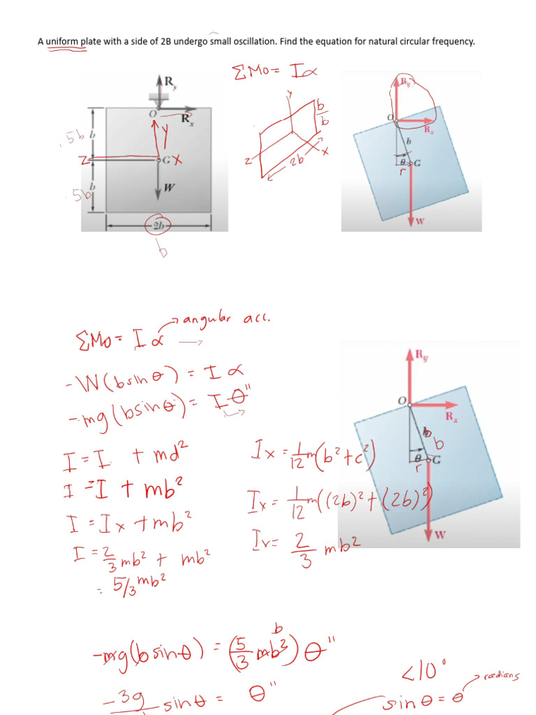 Free Vibration - Solved Problem | PDF