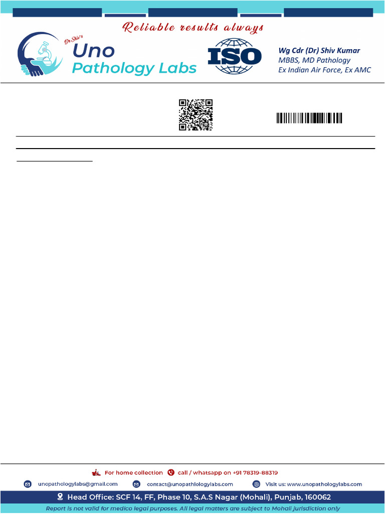 Parvinder Kaur Female62 4003 | PDF | Cholesterol | High Density Lipoprotein