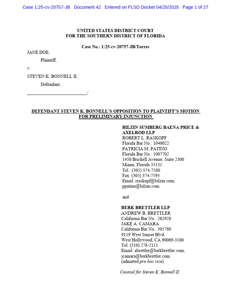 Gov Uscourts FLSD 684111 42 0 | PDF | Injunction | Lawsuit