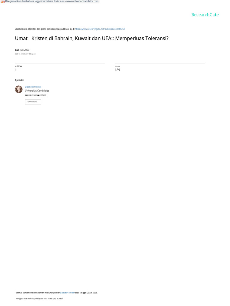 Monier ChristiansBahrainKuwait 2020.en - Id | PDF