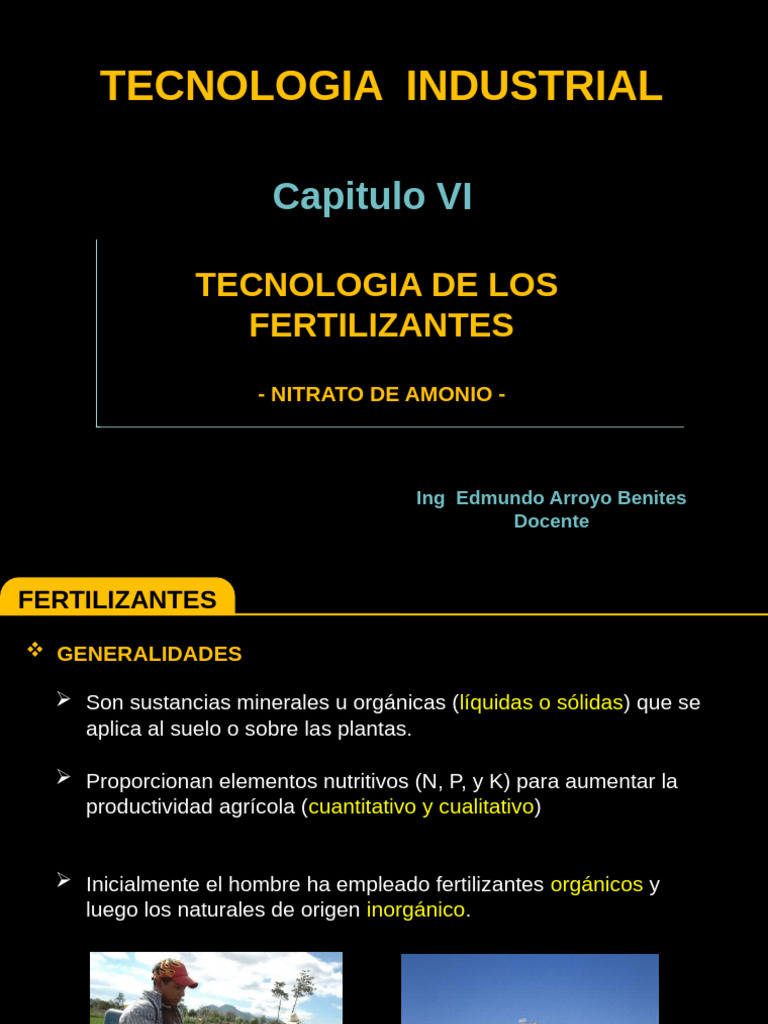 Tecnologia Ind Cap6 1 | PDF | Fertilizante | Amoníaco