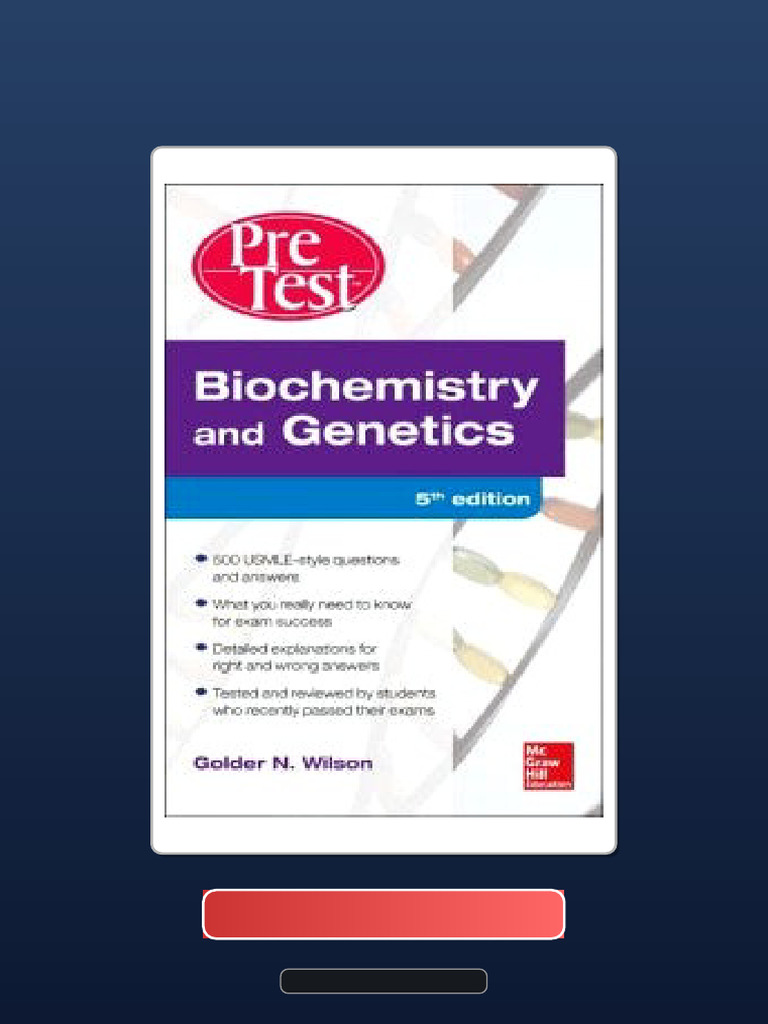 Biochemistry and Genetics Pretest SelfAssessment and Review 5th Edition ...