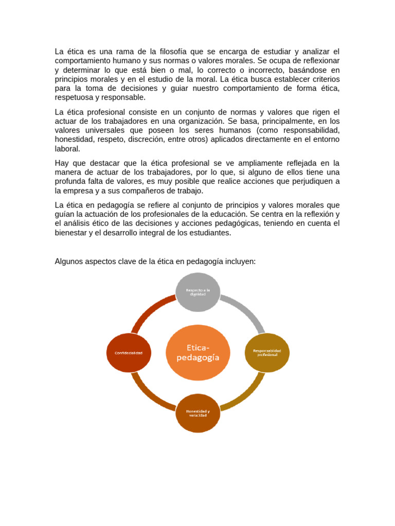Ética en la educación: principios clave | PDF | Pedagogía | Autonomía