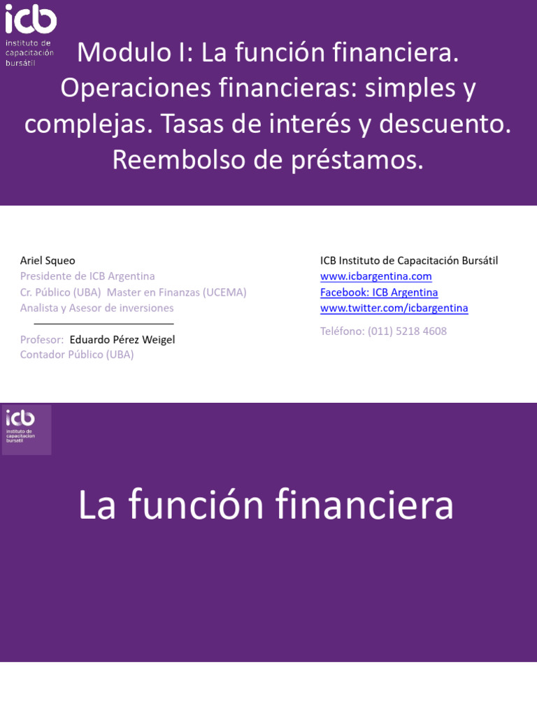 La Función Financiera. Operaciones Financieras... | PDF | Interés ...