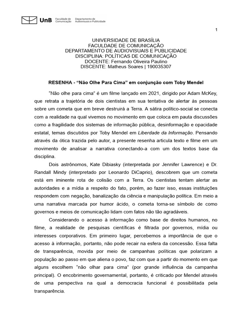 Resenha Extra - Matheus Soares | PDF