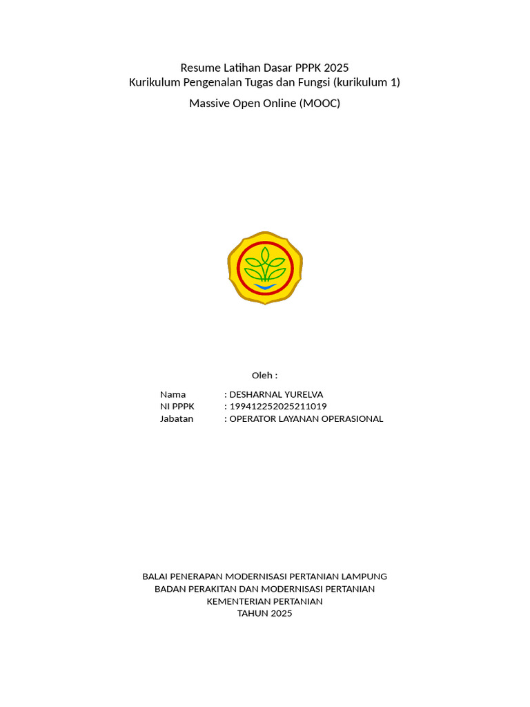 Resume Latsar PPPK 2025 dan Bela Negara | PDF