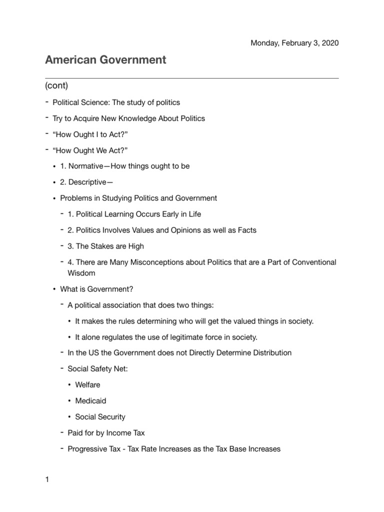 Understanding American Government Basics | PDF