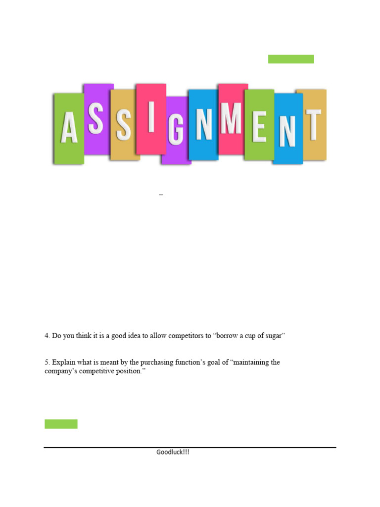 Assignment 5 POM | PDF