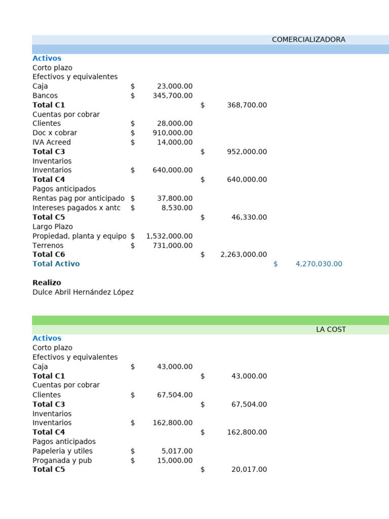 Balances Generales de Empresas 2022 | PDF | Contabilidad | Hoja de balance