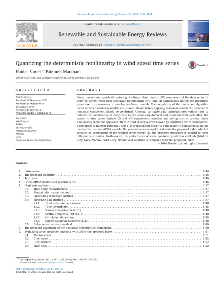 1 s2.0 S1364032114005826 Main | PDF | Time Series | Numerical Weather ...
