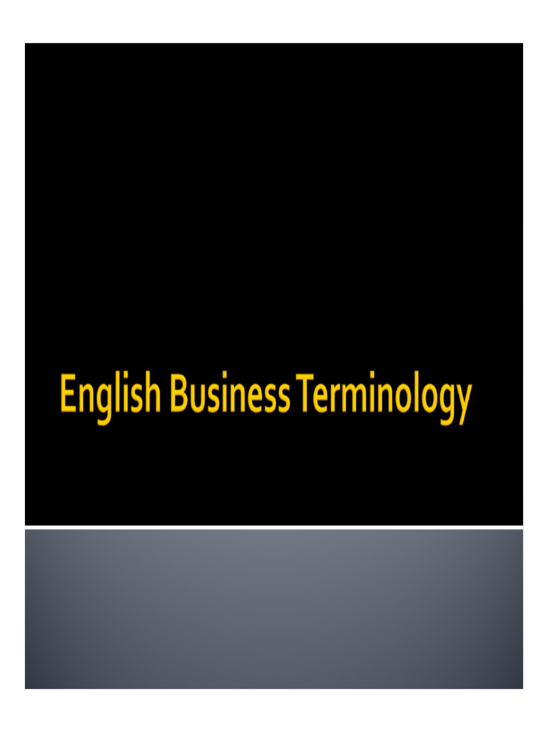 English Business Terminology | PDF | Human Resource Management | Employment