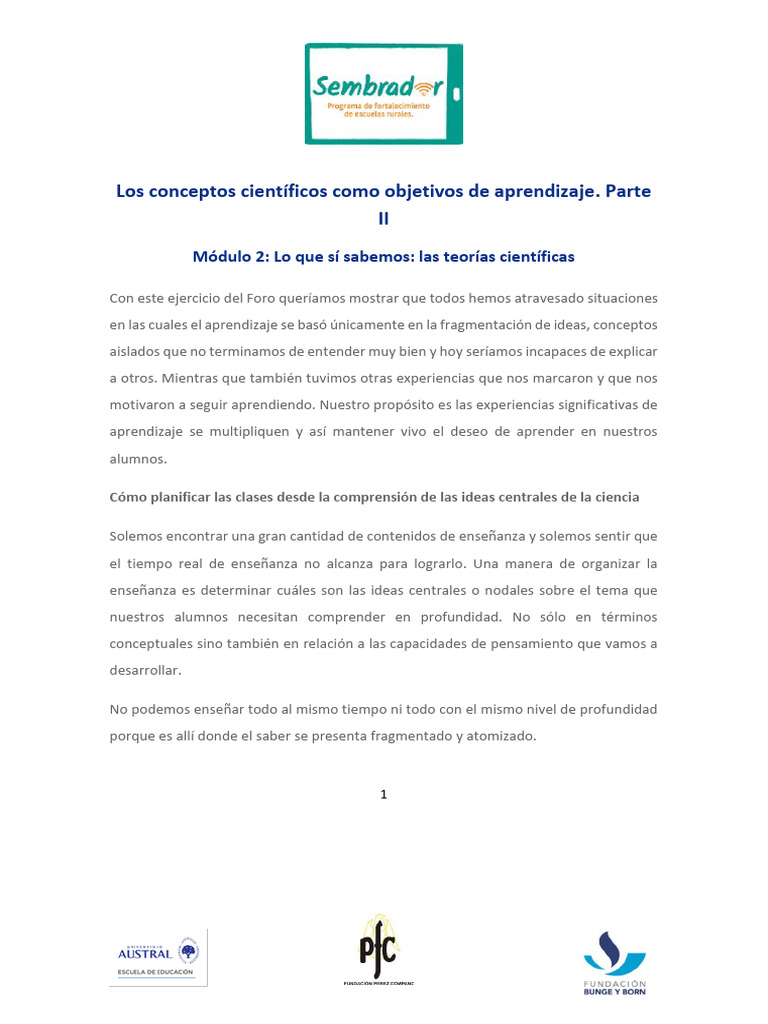 Los Conceptos Cientificos Como Objetivos de Aprendizaje. Parte II | PDF | Enseñando | Aprendizaje