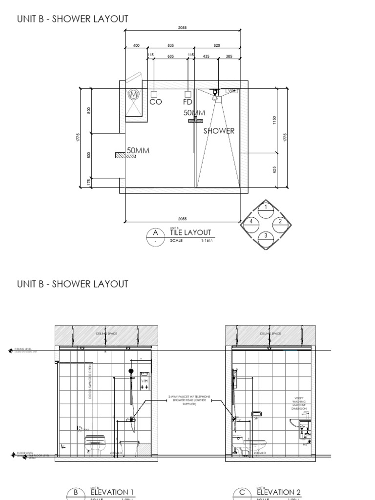 BSC Unit B - Shower Layout | PDF | Bathing | Leisure Activities
