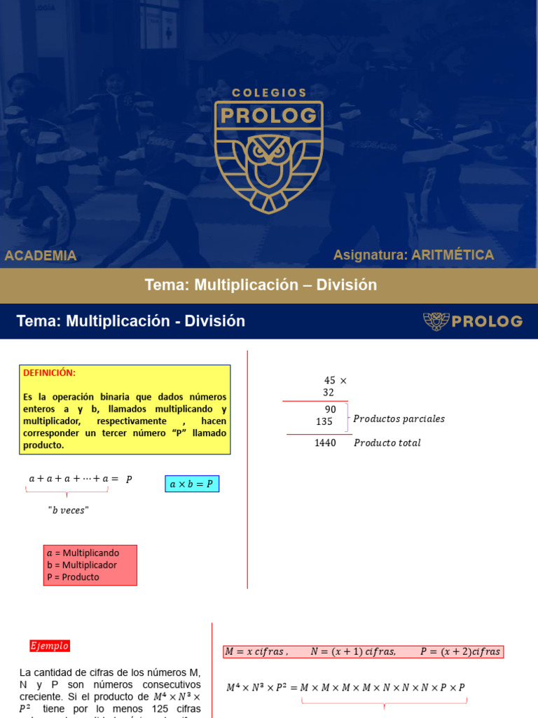 Multiplicación - División Academia | PDF | División (Matemáticas ...