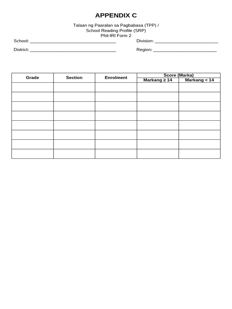 Appendix C Form 2 | PDF