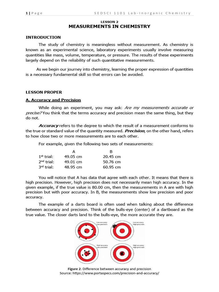 Measurements in Chemistry | PDF | Accuracy And Precision | Multiplication