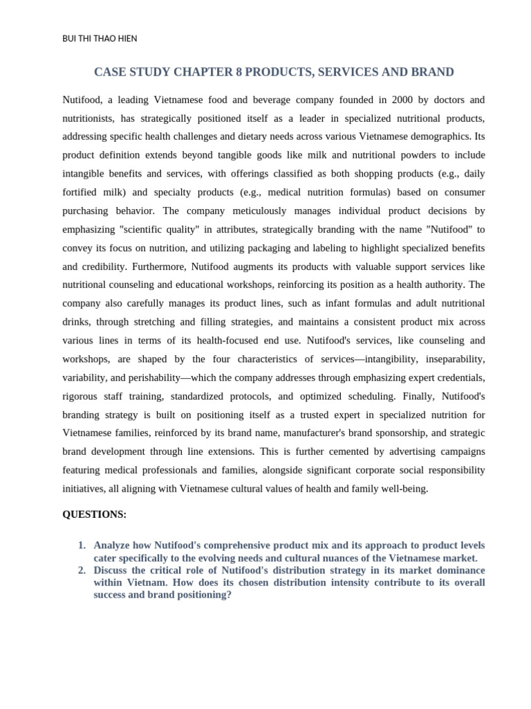 Case Study Chapter 8 Products | PDF | Brand | Marketing