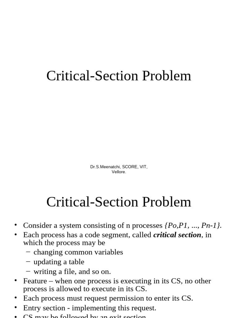 21-MODULE-4 - Process Synchronization - The Critical Section Problem - Peterson's Solution-06!09 ...