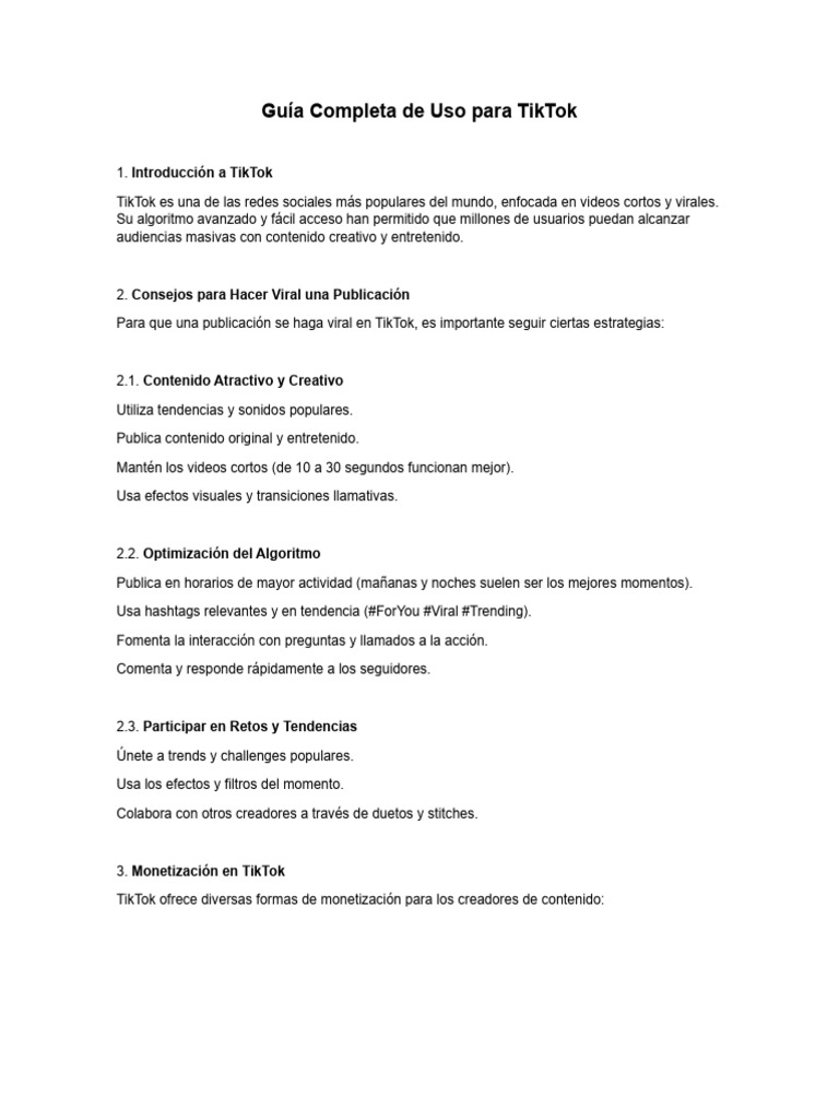 6.guia de Uso para Tik Tok | PDF | Informática