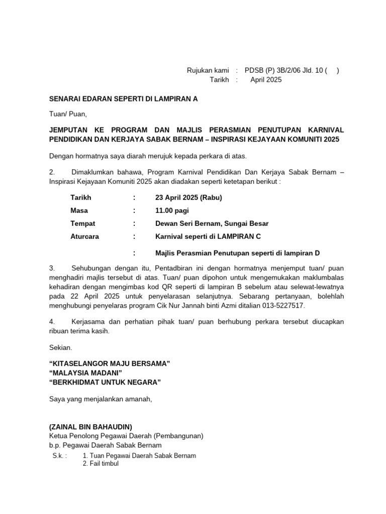 Surat Jemputan | PDF