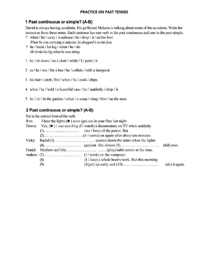 2.past Tenses | PDF